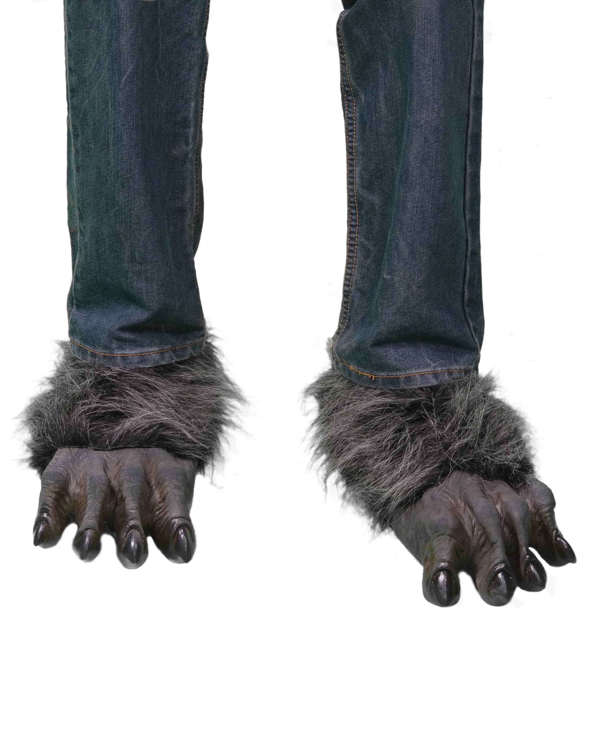 Zagone Studios Killer Wolf Feet, Latex and Faux Fur Werewolf Grey Paws ...