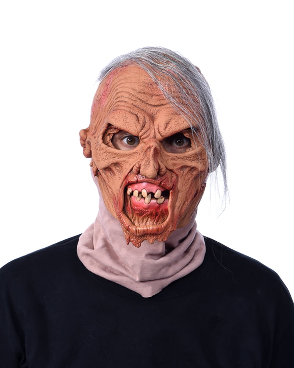 Zagone Studios Skin and Bones Zombie Latex Face Mask with Mouth ...