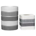 Zahari Home 2pc Resin Bathroom Accessories Set, Waste Basket and Tissue ...