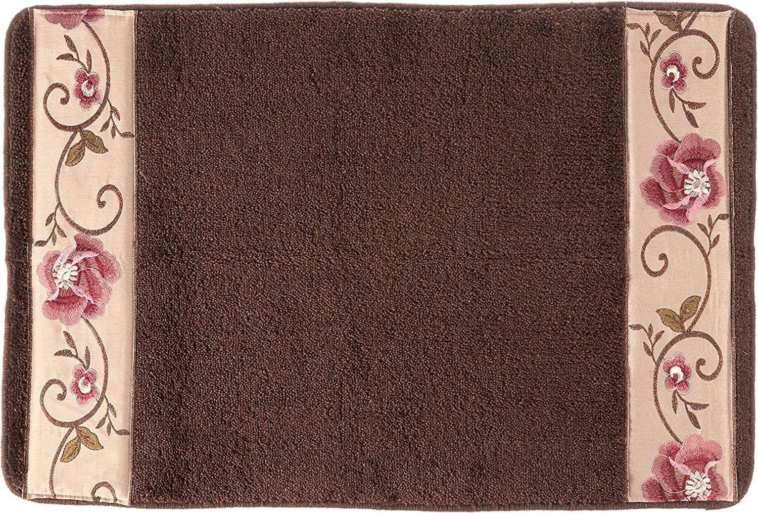 Zahari Home Larrisa Floral Bathroom Rug Luxury Bath Rug Washable ...