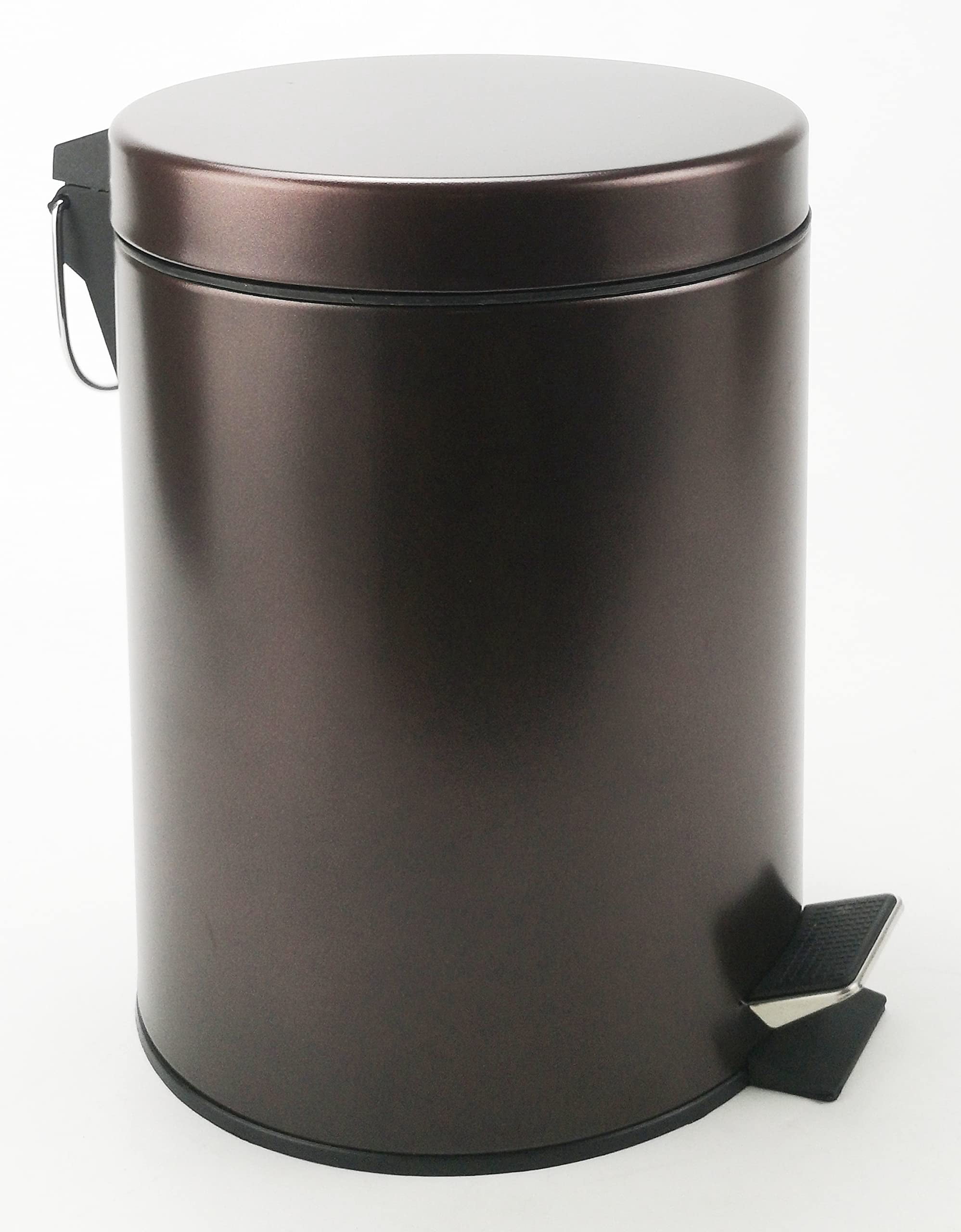 Zahari Home Bronze Metal Step Trash Can, 5 Liters/1.3 Gallon, Soft ...