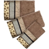 Zahari Home Safari Stripes Animal Bathroom Towel Set 3 Piece Towel Bath ...