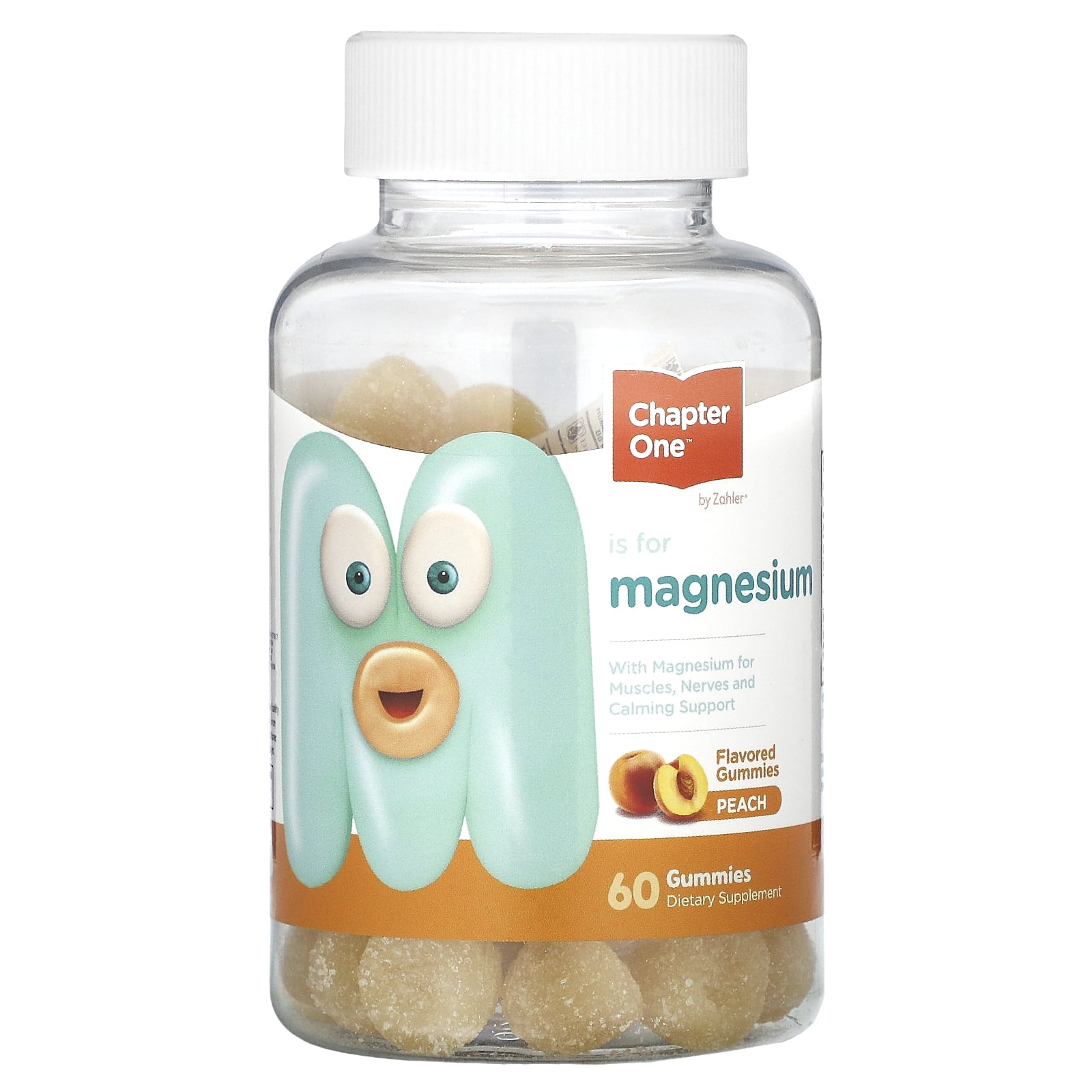 Chapter One Magnesium Gummies, Peach, 60 Gummies - Walmart.com