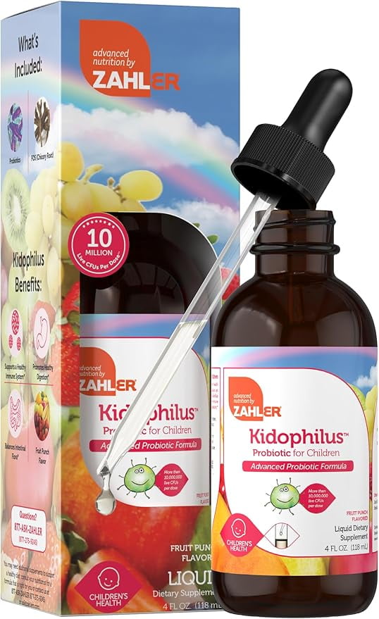 Zahler - Kidophilus Liquid Drops Probiotics for Kids (4 Fl Oz ...