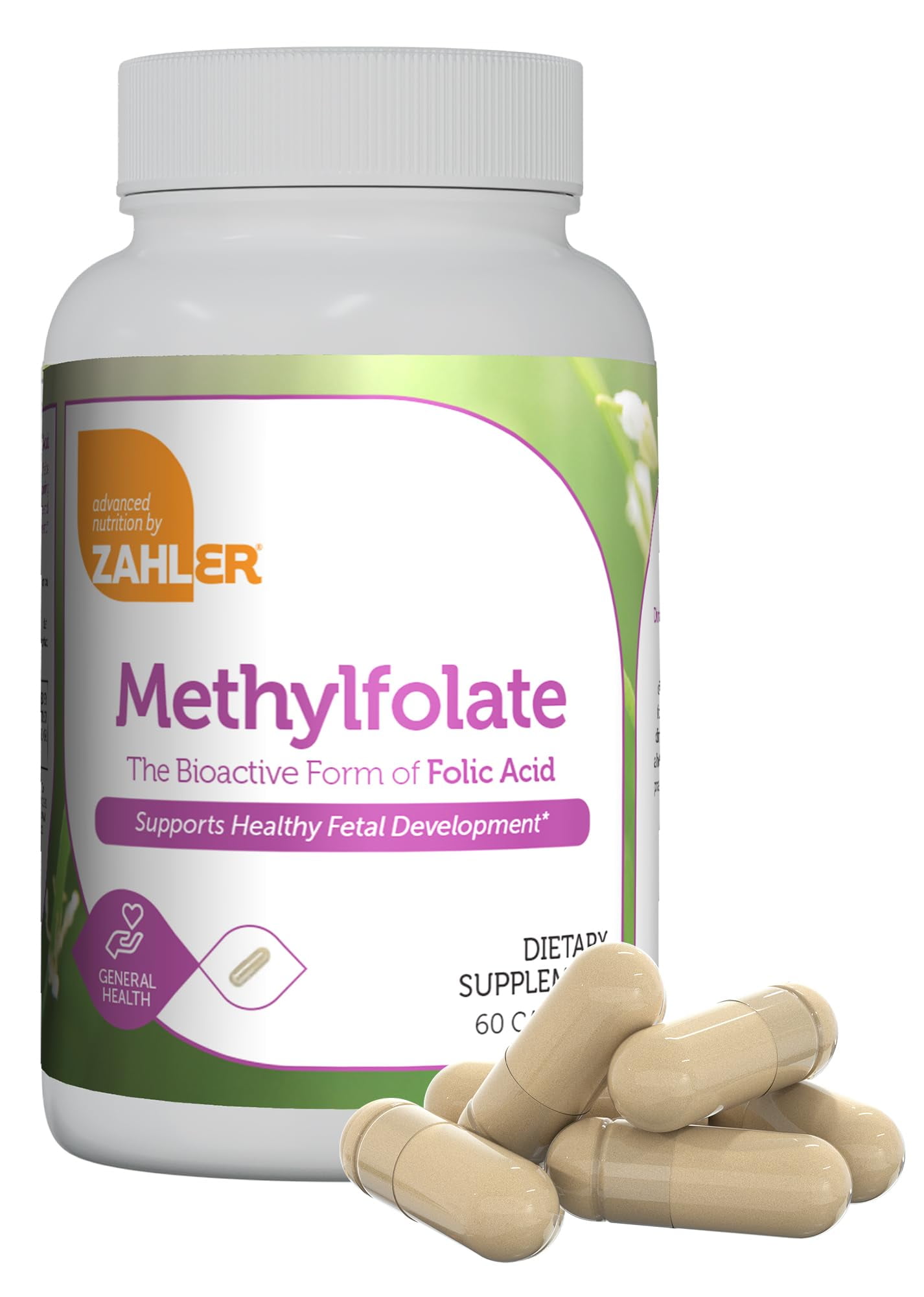 Zahler Methylfolate - Supports Healthy Fetal Development KMC2and Genetic Methylated Folic Acid ...