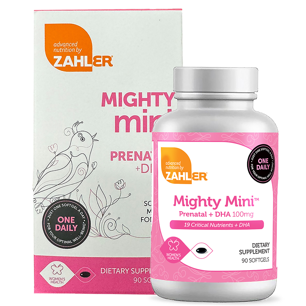 Zahler Mighty Mini Prenatal DHA, One a Day Prenatal Vitamins, Supports ...