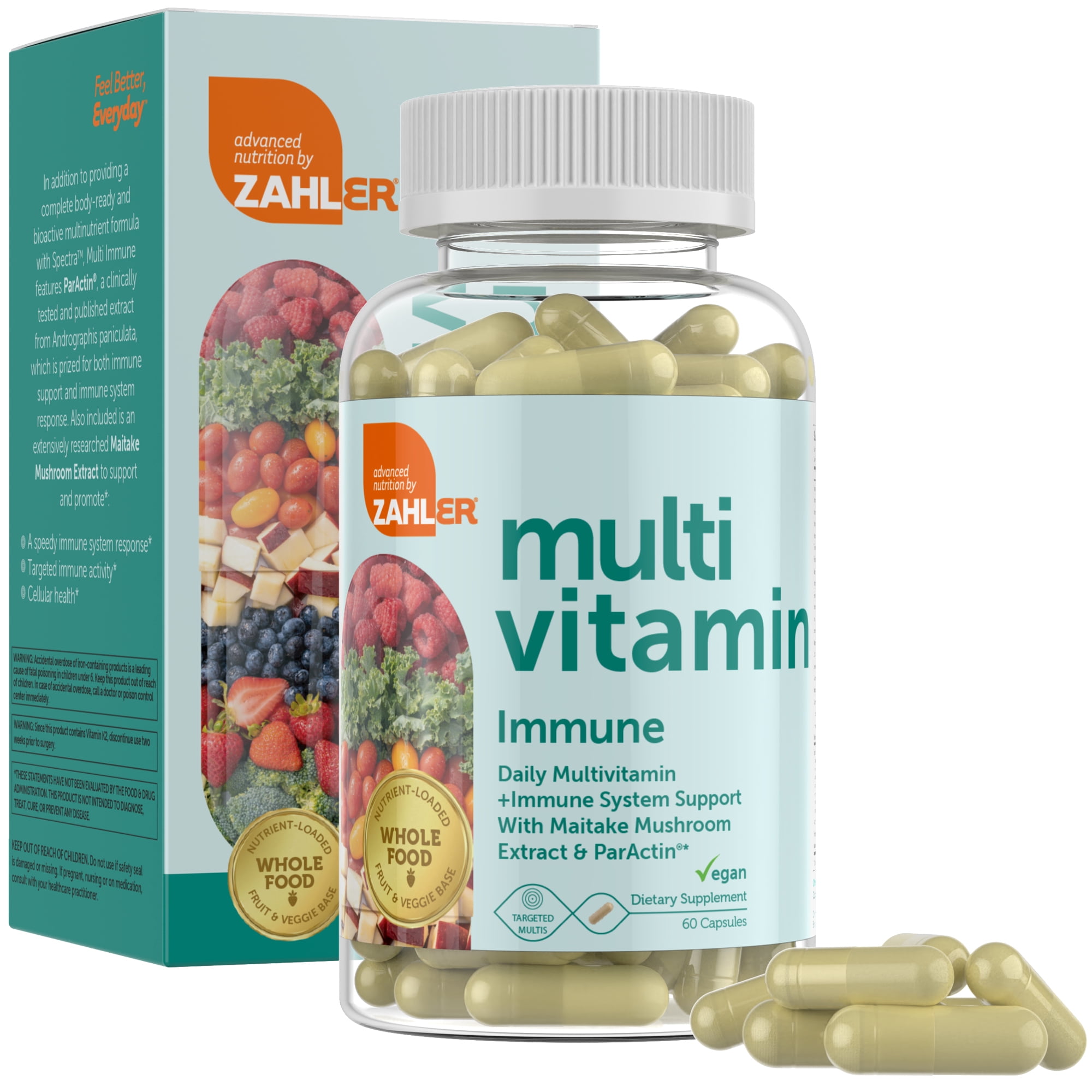 Zahler Multivitamin Immune, Immune System Support, 60 Capsules ...