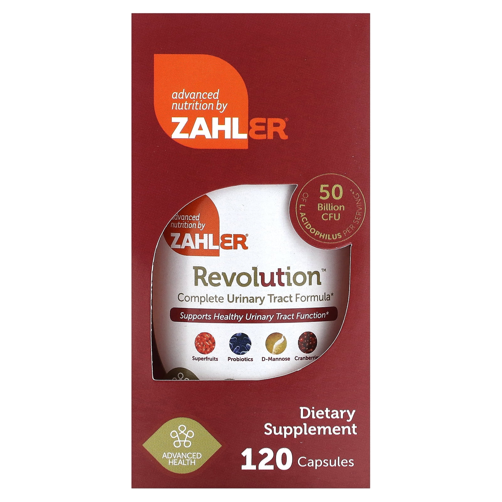 Zahler - UTI Revolution Complete Urinary Tract Formula - 120 Vegetarian ...