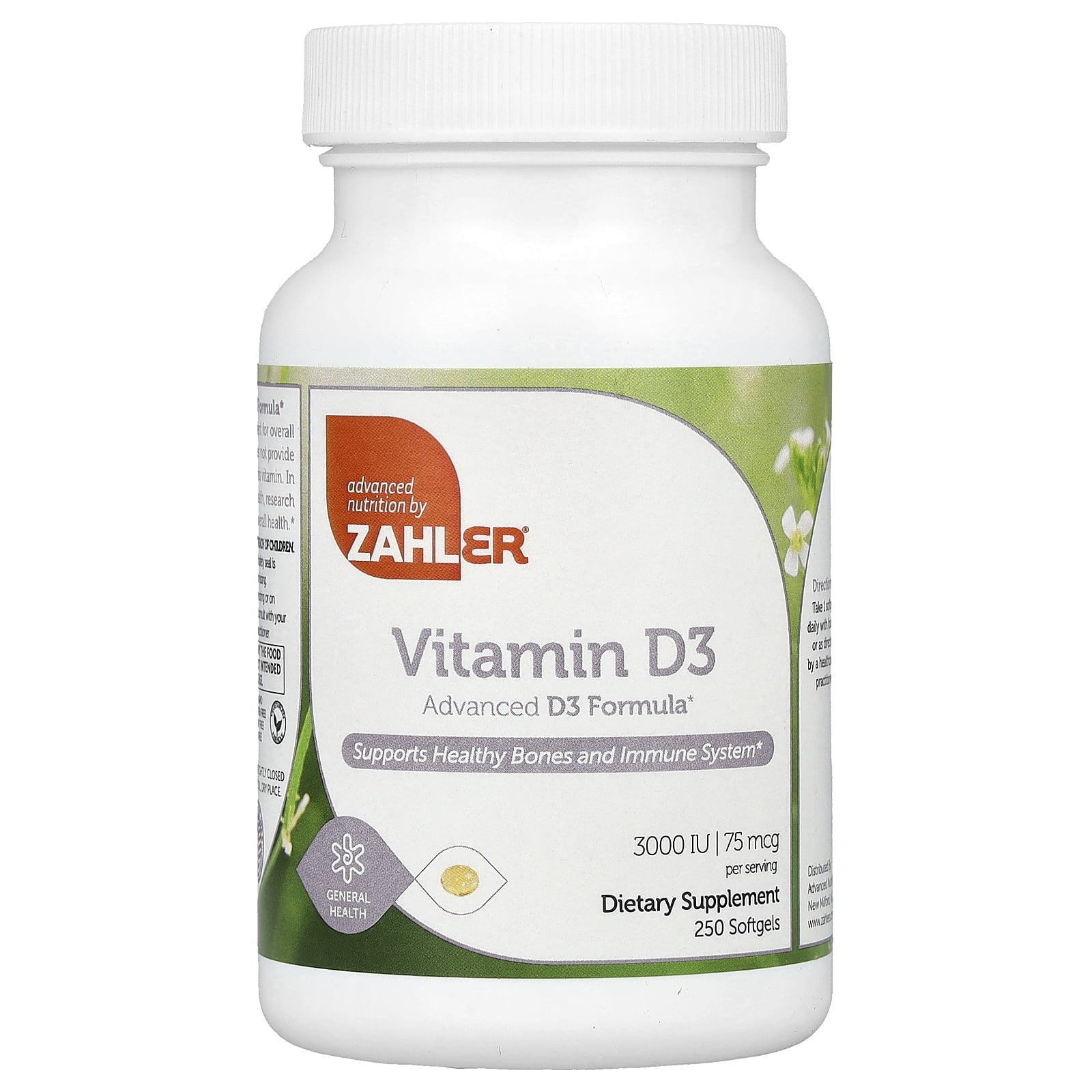 Zahler Vitamin D3 3,000 IU Supplement Supports Bone and Immune Health ...