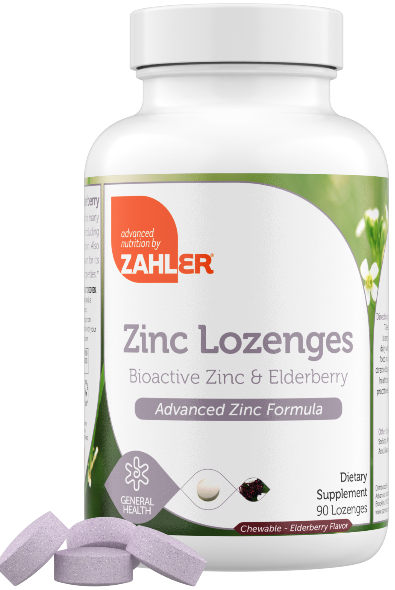 Zahler Elderberry Zinc Lozenges for Adults & Kids - Delicious Chewable ...