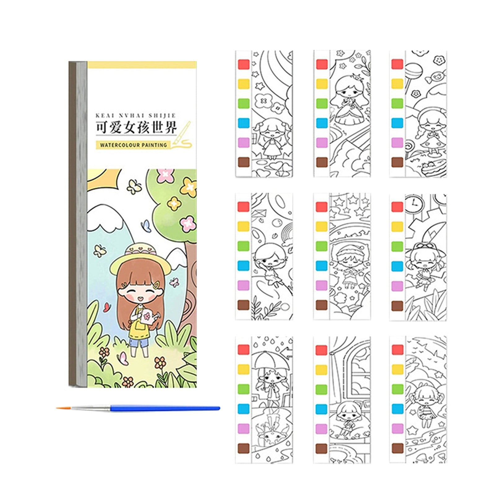 Zainafacai Mini Paint Pad Mini Paint Pads Watercolor Paint Pad Pocket ...