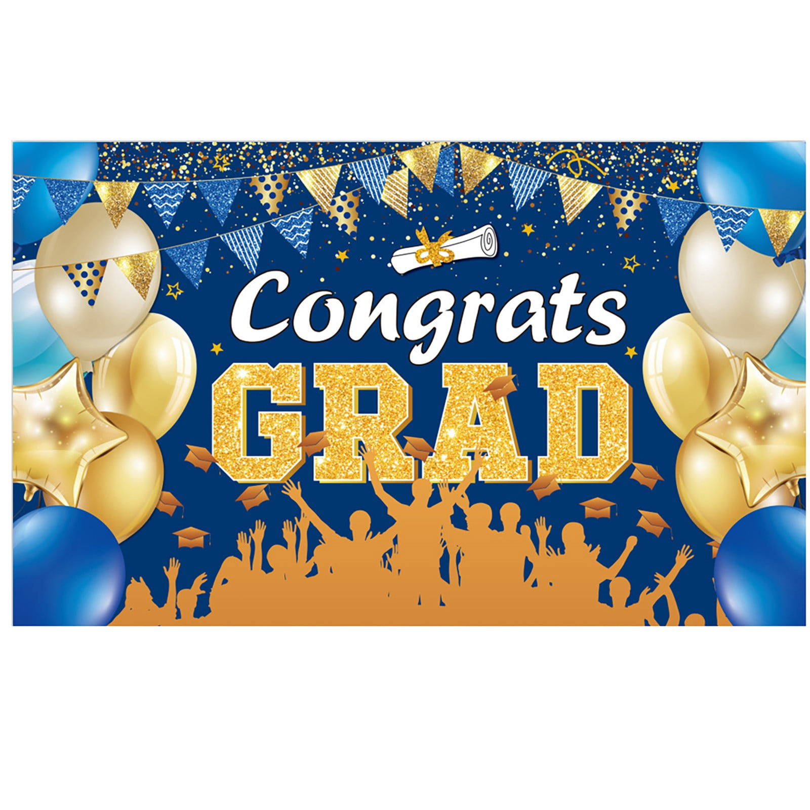 Zainafacai Party Supplies Extralarge Congrats Grad Banner 180X110 Cm ...