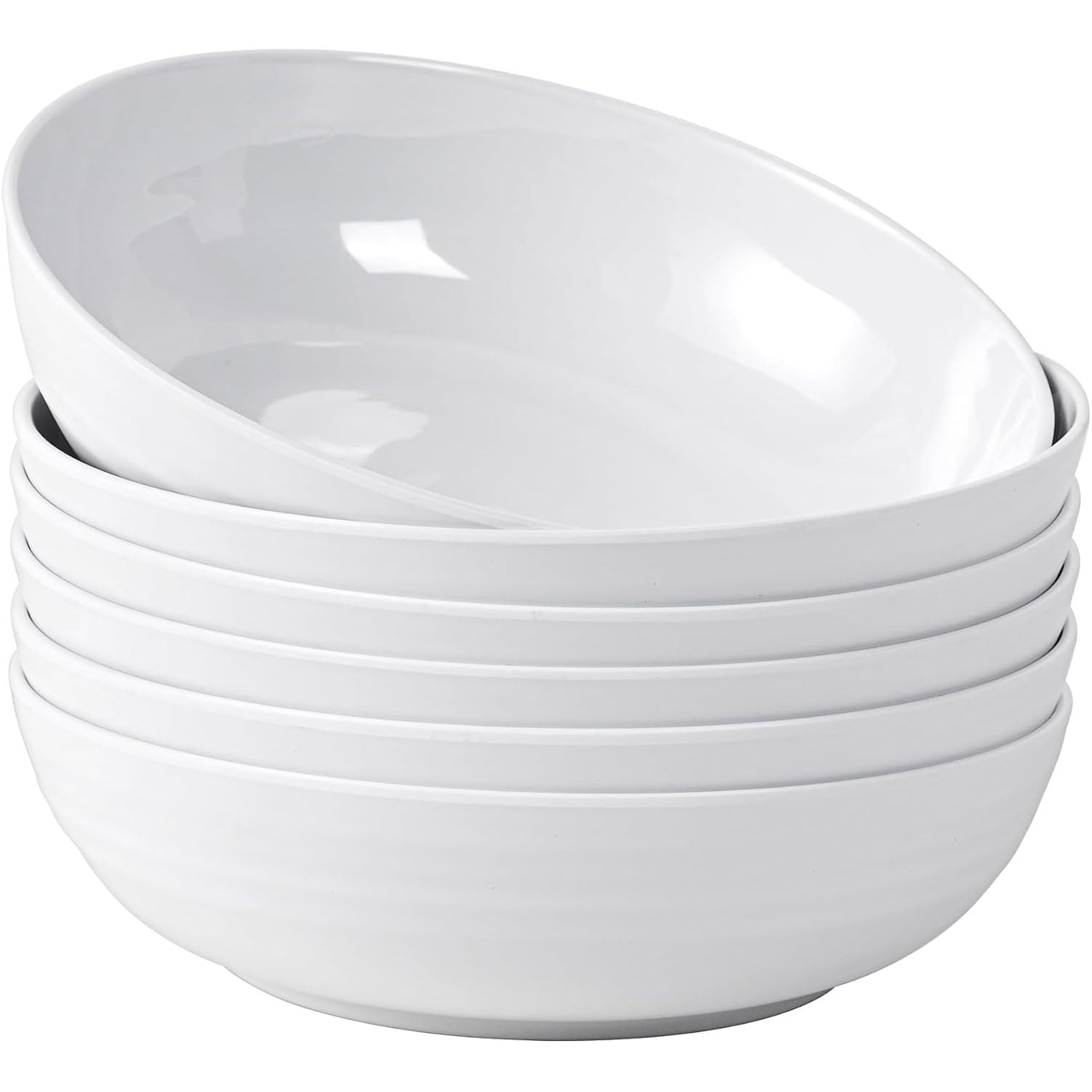 Zainca 8-inch Melamine Bowl, 40-ounce Salad/Pasta/Dinner Bowl, Set of 6 ...