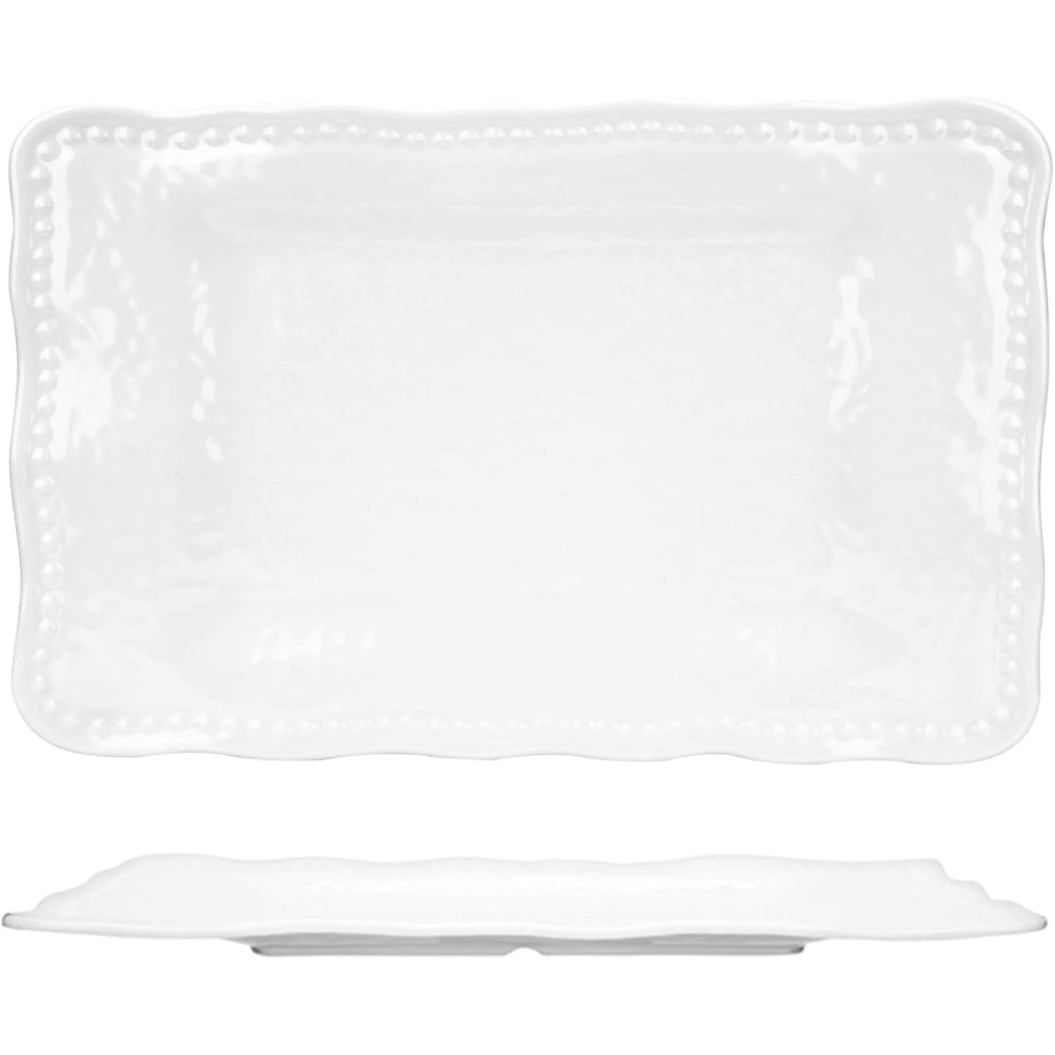 Zainca Melamine Trays, 17-inch Serving Trays and Platters, Set of 2 ...