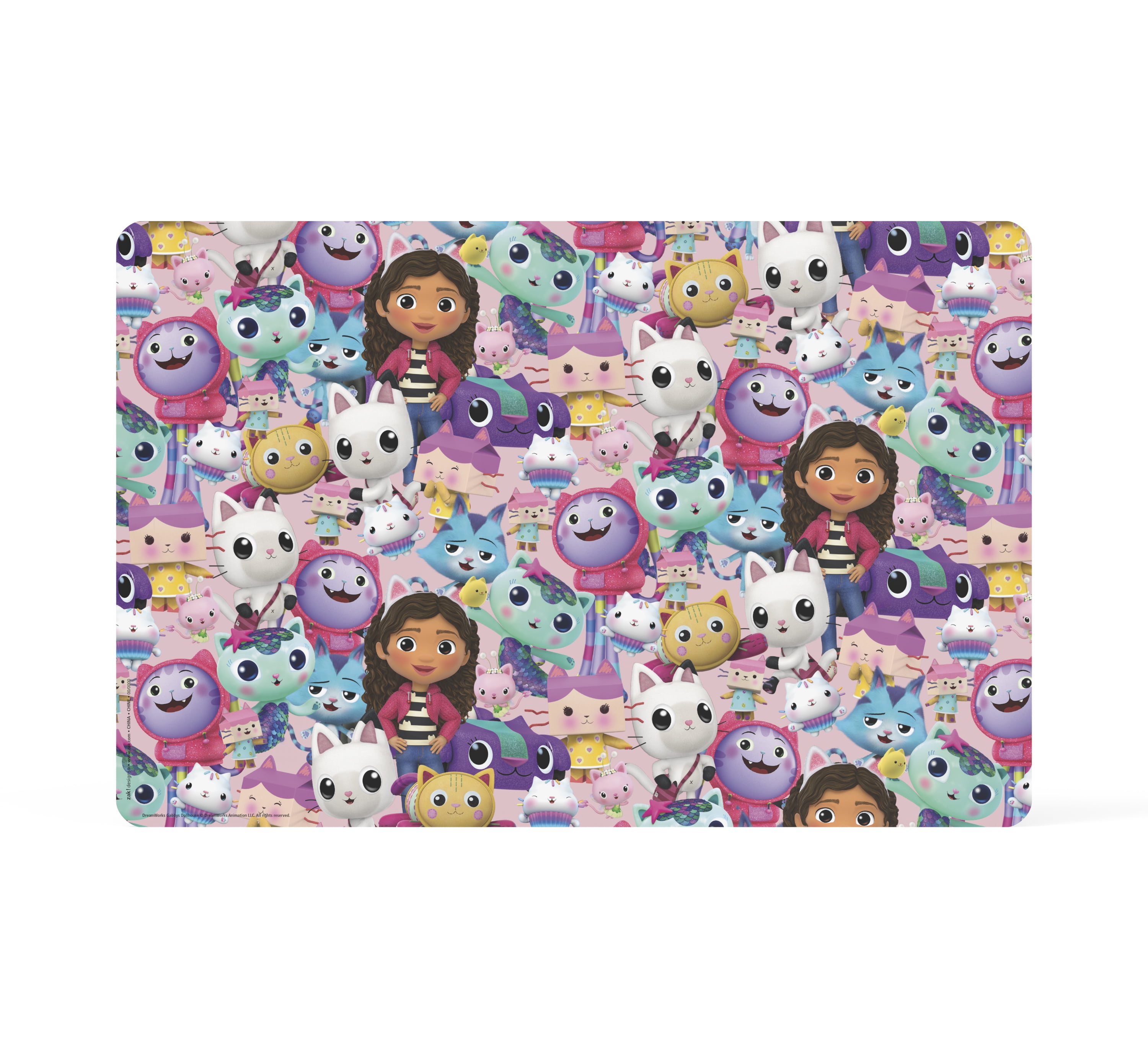 Zak Designs Gabby's Dollhouse 11.8" x 17.6" Reusable BPA Free Plastic ...