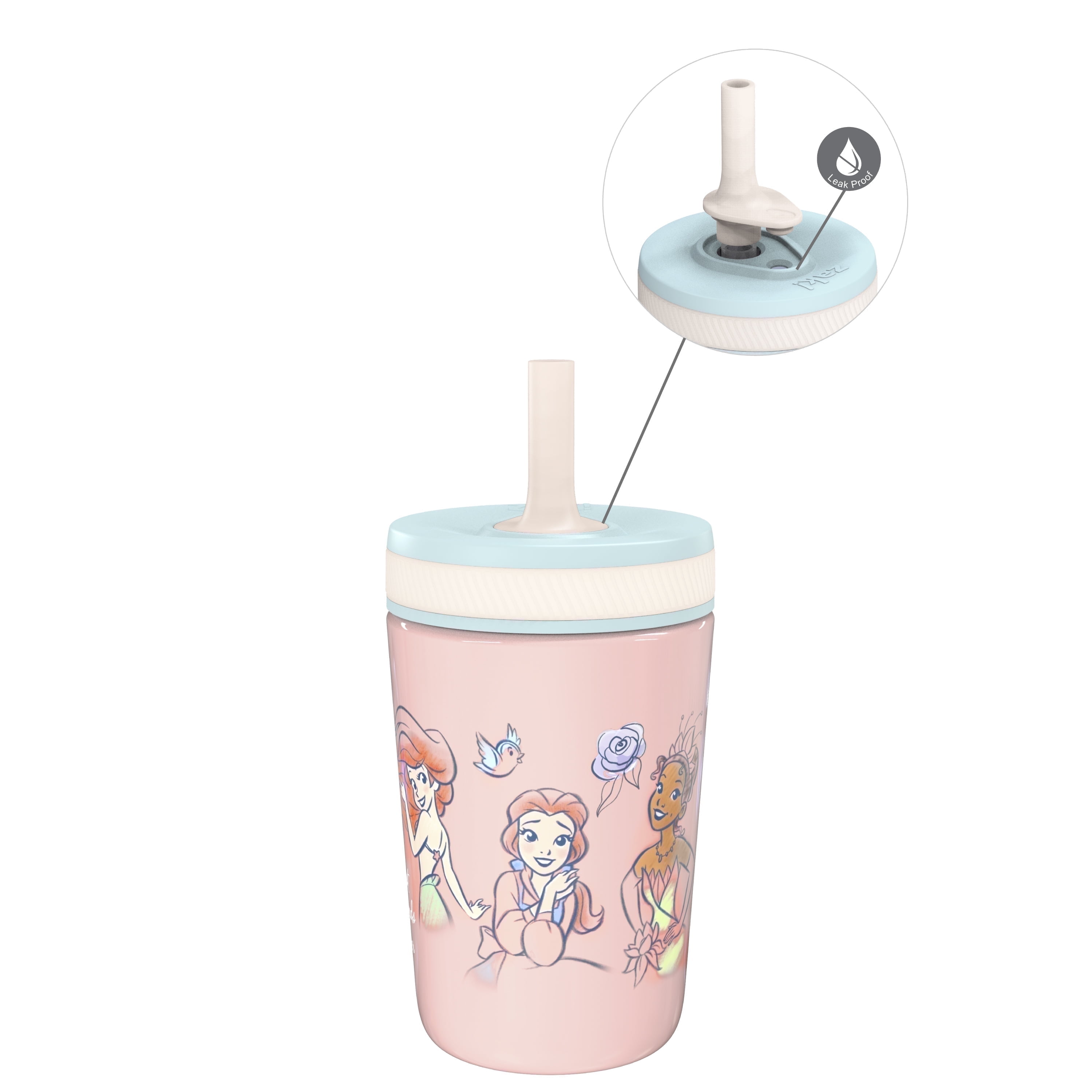 Zak Designs 12oz Disney Princess Kelso Toddler Cups For Travel or At ...