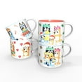 Zak Designs 15oz 4pk Stackable Ceramic Holiday Mugs in Gift Box - Bluey ...