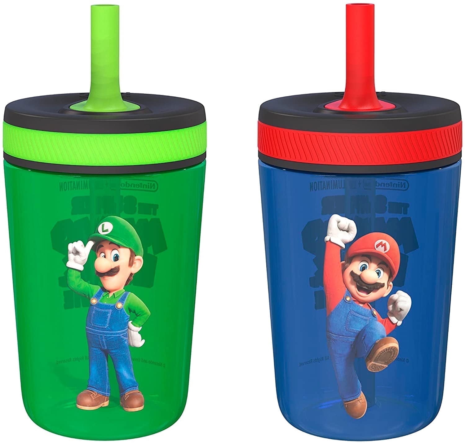 Zak Designs 15oz The Super Mario Bros. Movie Kelso Travel Straw Tumbler ...