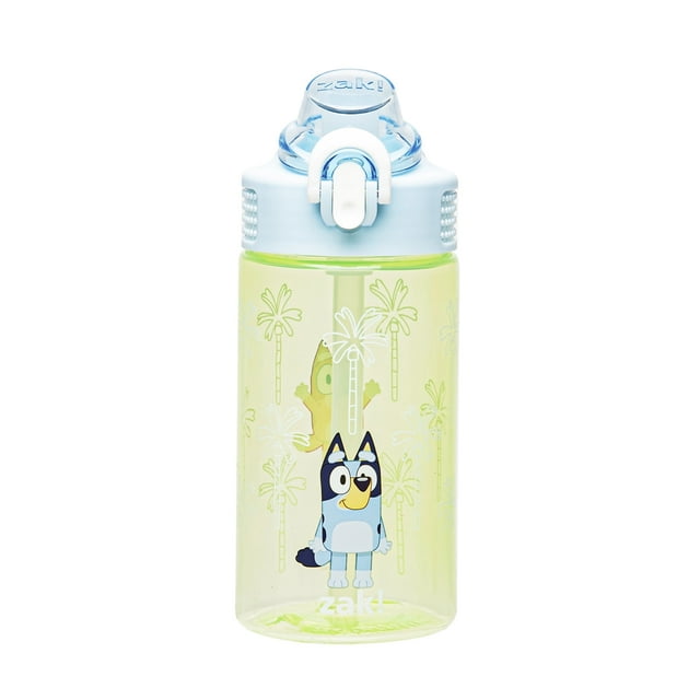Zak Designs 16oz Bluey Kids Water Bottle, Durable, Leak-Proof, Flip Top ...