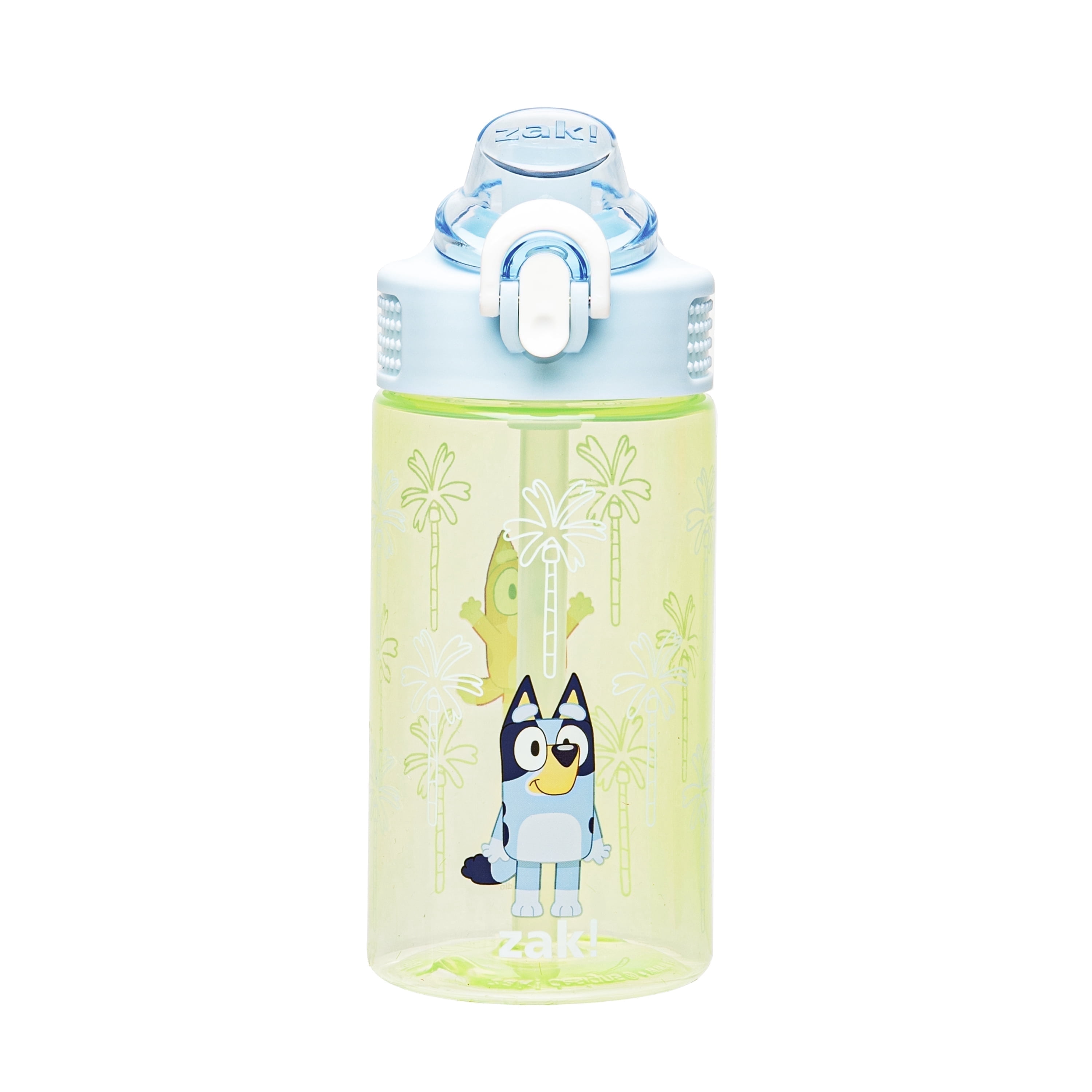 Zak Designs Bluey Kids Water Bottle 16oz Durable Plastic with Straw and ...