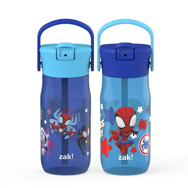 Zak Designs 18oz Harmony Marvel Spider-Man Recycled Plastic Water Bottle for Travel or At Home ...
