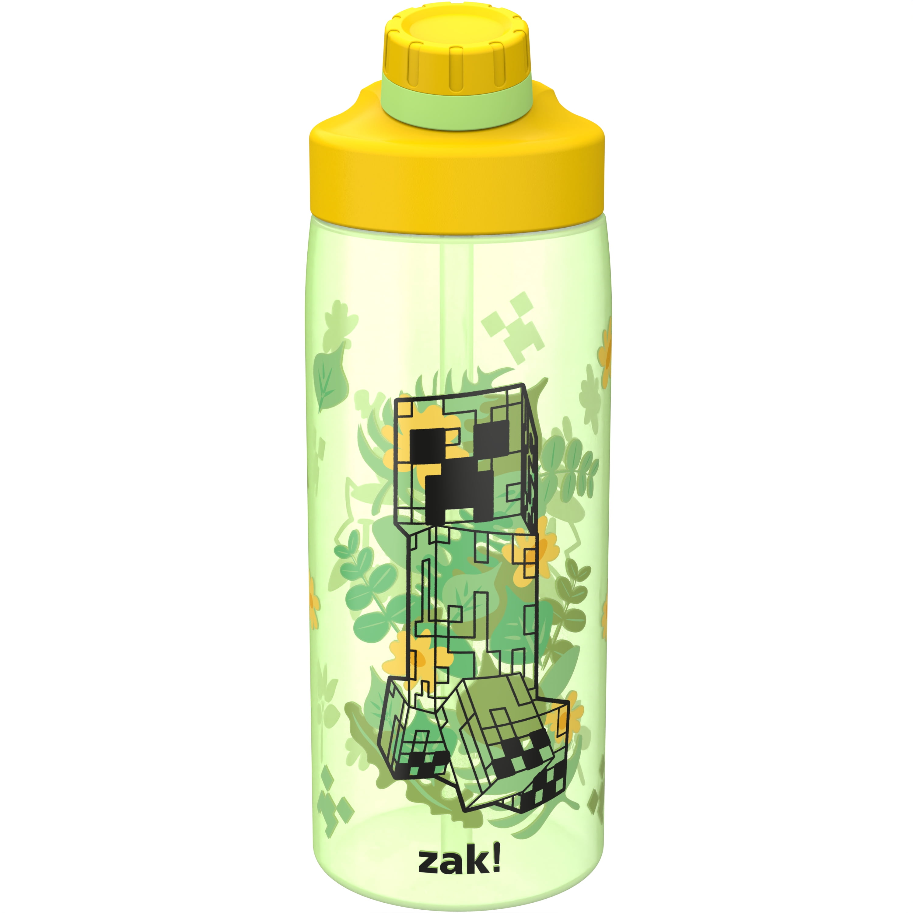 Zak Designs 25oz Minecraft Durable Plastic Sloan Kids Water Bottle with ...