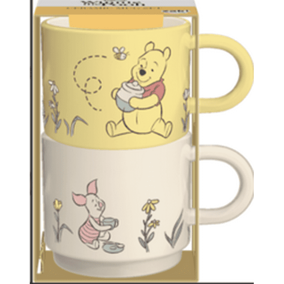 Zak Designs 2pk 15oz Modern Stacking Mug Set - Pooh - Walmart.com