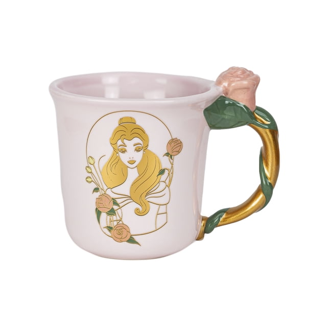 Zak Designs Beauty and The Beast Sculpted Handle Mug, Belle - Walmart.com