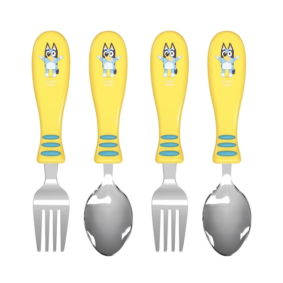 Zak Designs Bluey Cutlery for Children, Fork and Spoon Set, Textured ...
