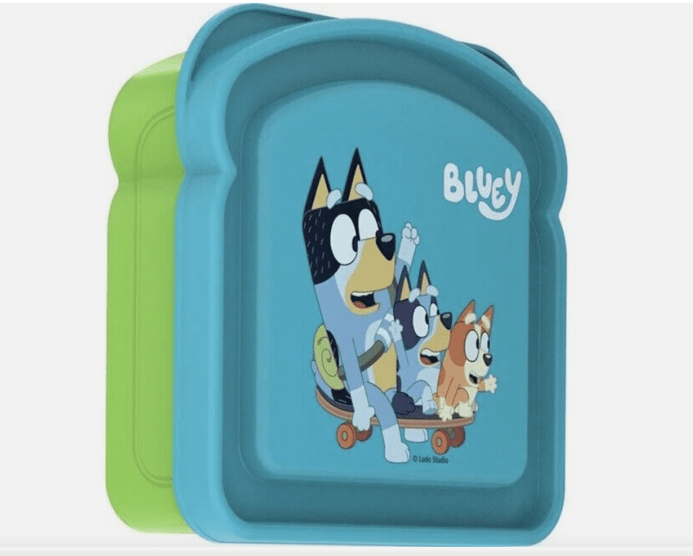 Zak Designs Bluey Plastic Sandwich Container for Kids BPA Free ...