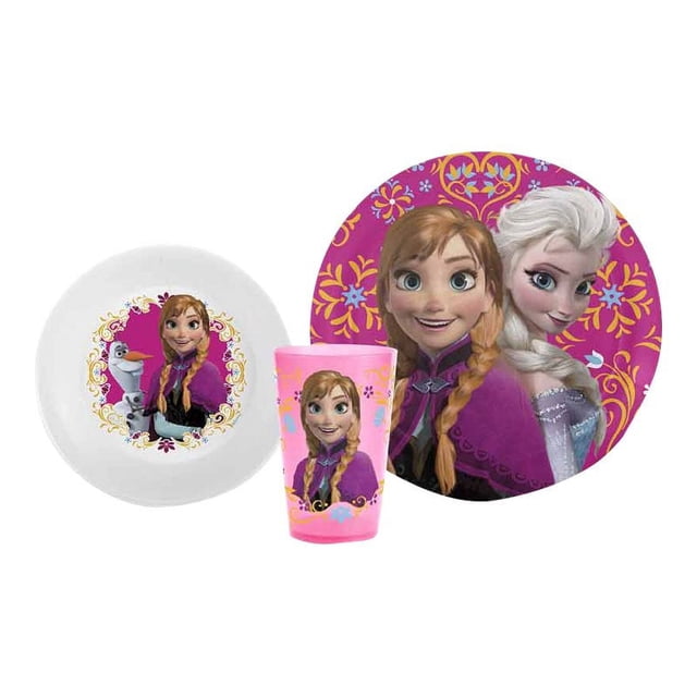 Zak Designs Disney Frozen Mealtime Set - Kids Dinnerware Set - Anna and ...