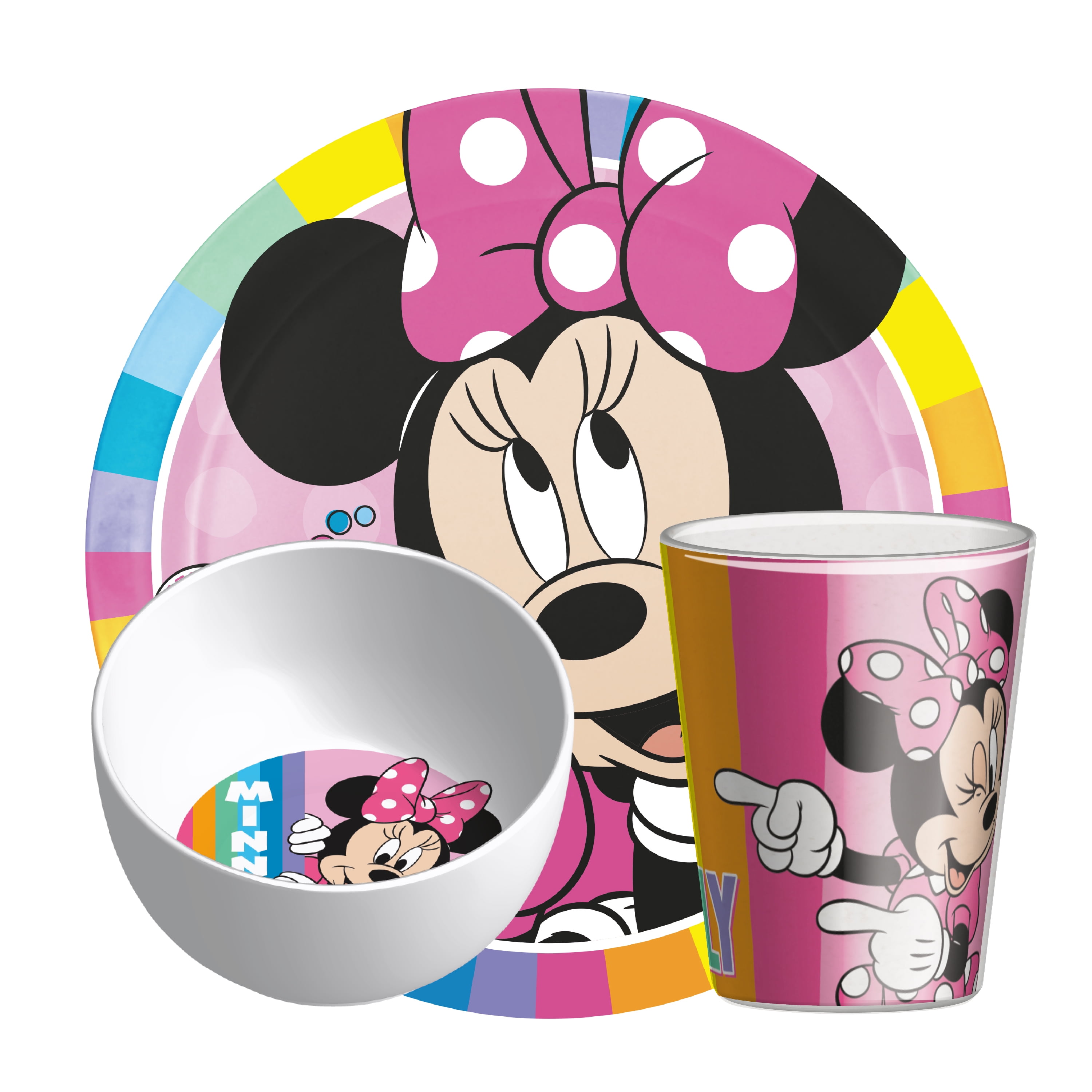 Zak Designs Kids Dinnerware Set Disney Minnie Mouse, Includes Plate ...
