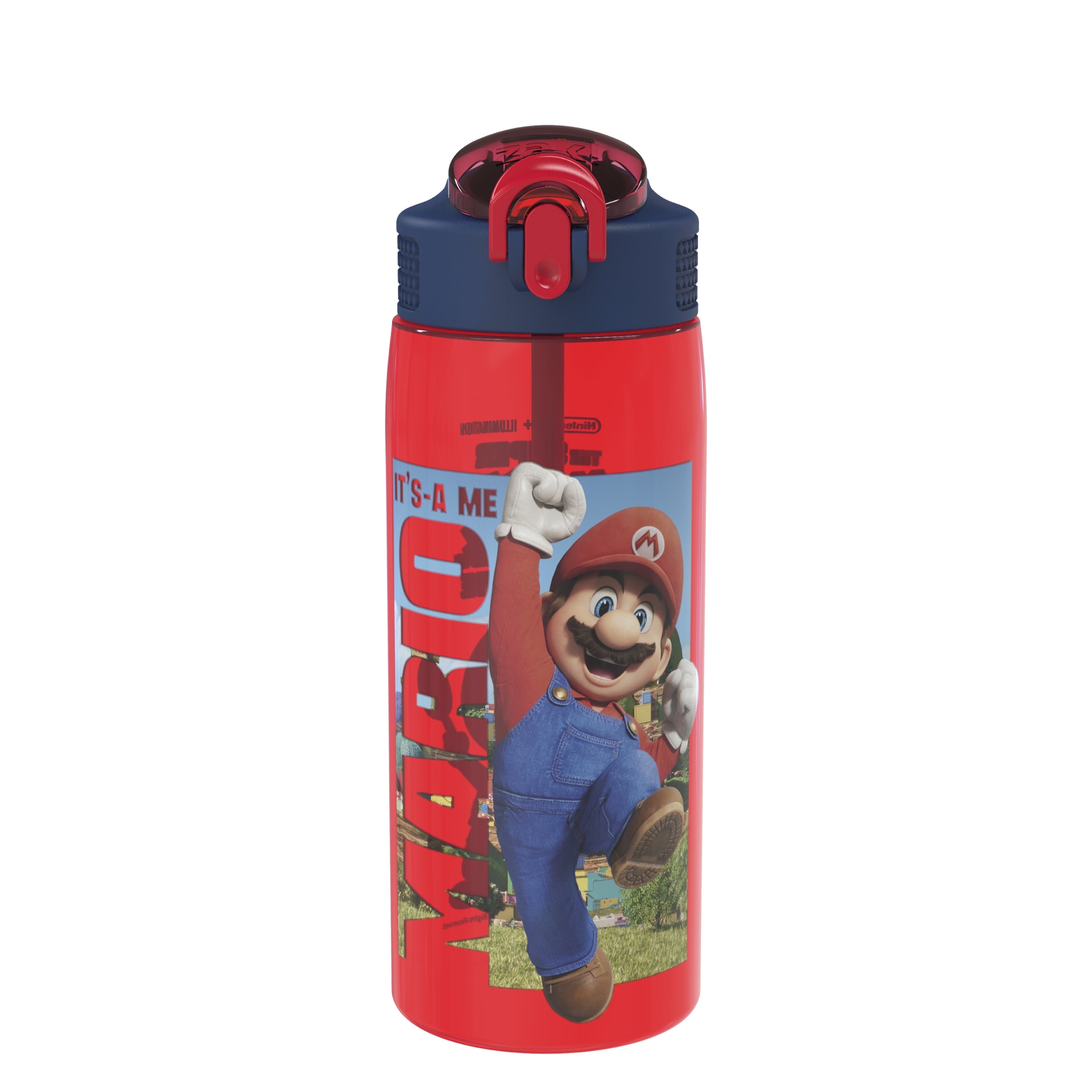Zak Designs Kids 25oz Mario Movie Reusable Plastic Water Bottle with ...