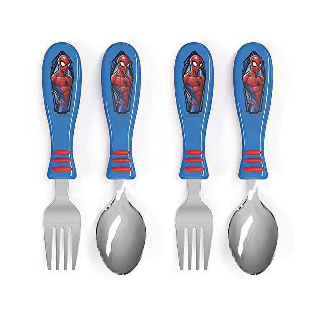 Zak Designs Marvel Comics Spider-Man Flatware Fun Character Art on Both ...