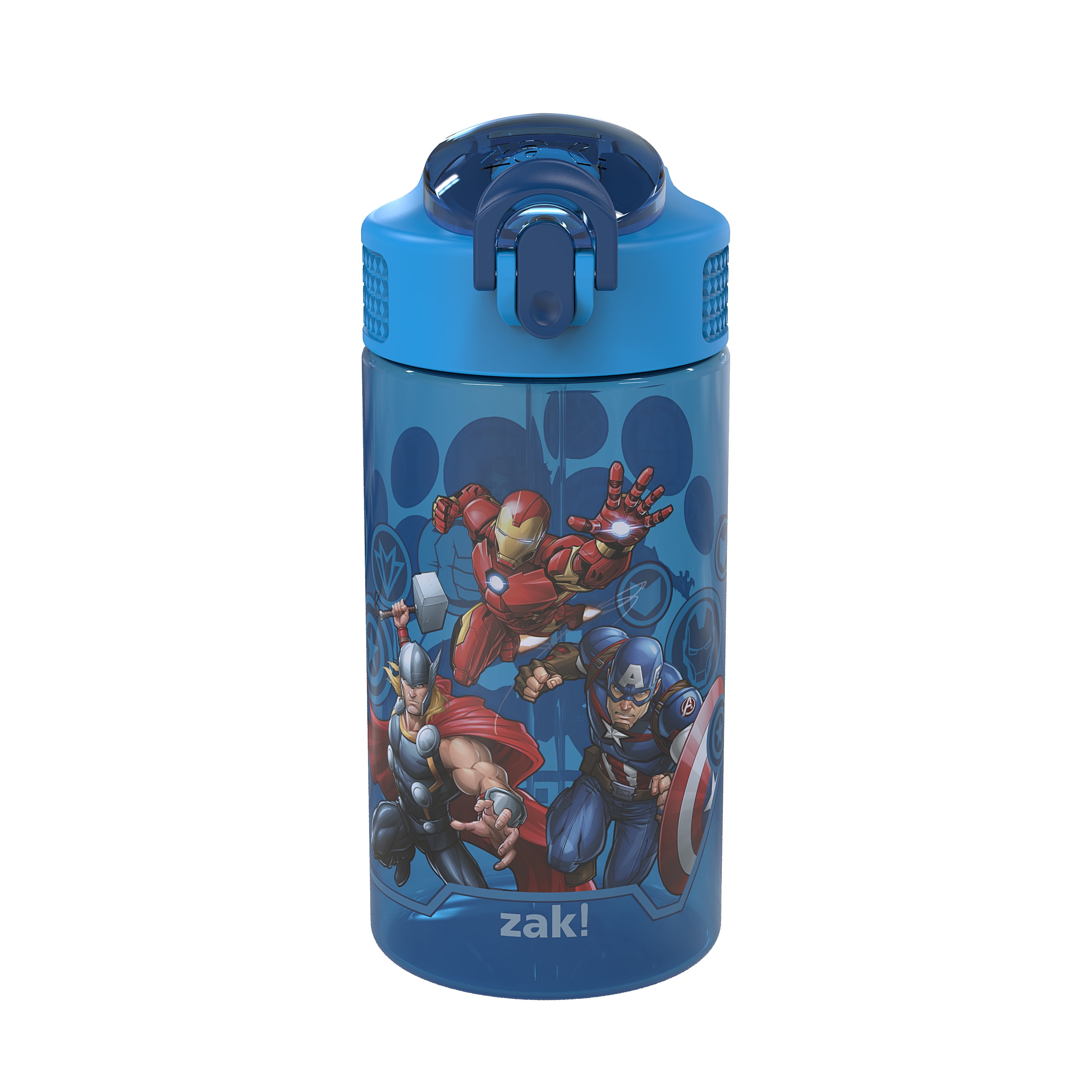 Zak Designs Avengers Water Bottle - 16oz Leakproof Plastic - Walmart.com