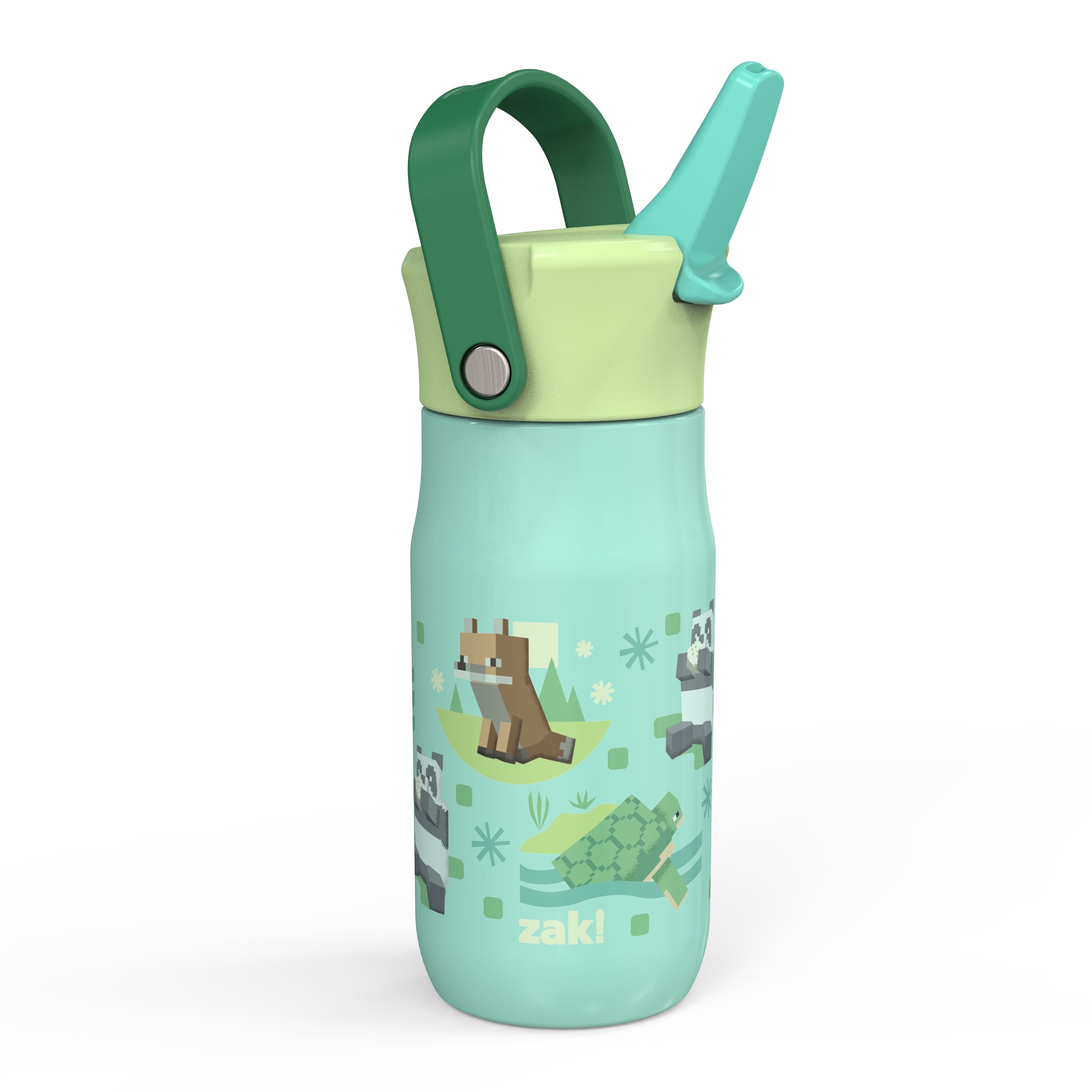 Zak Designs 14oz Kids' Reusable Double Wall Thermal Metal Water Bottle ...