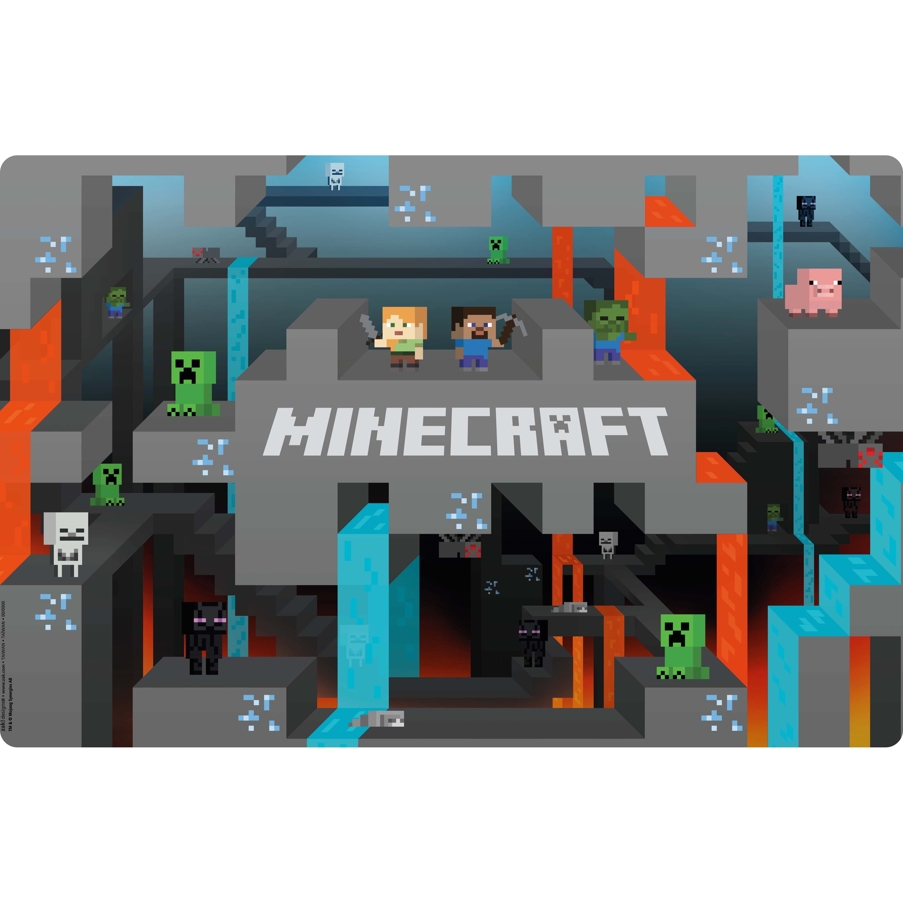 Zak! Designs Minecraft Placemat - 17.75 x 11.75 inches - Walmart.com