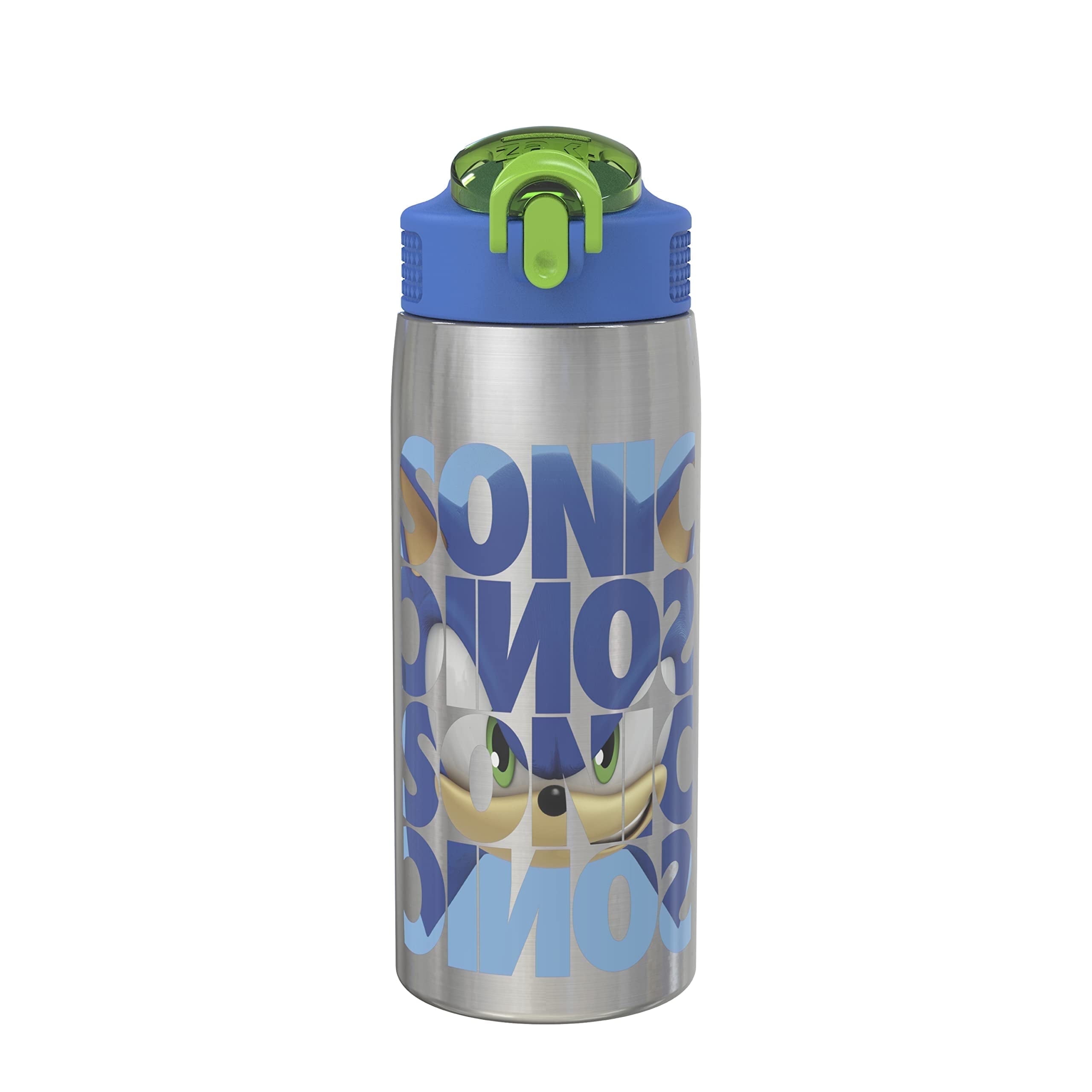 Zak Designs Sonic the Hedgehog Water Bottle for Travel and At Home, 19 ...