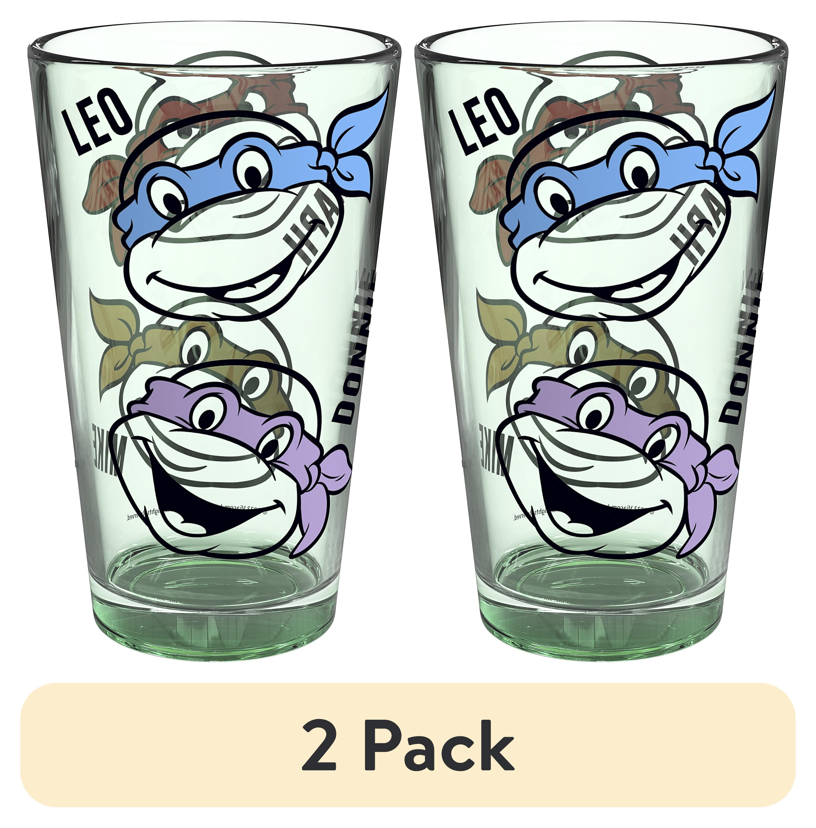 (2 pack) Zak Designs TMNT 16oz Pint Glass - Walmart.com