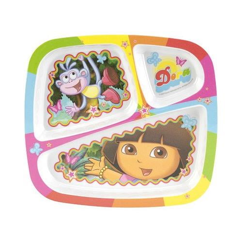 Zak! Designs Three Section Plate - Dora - Walmart.com