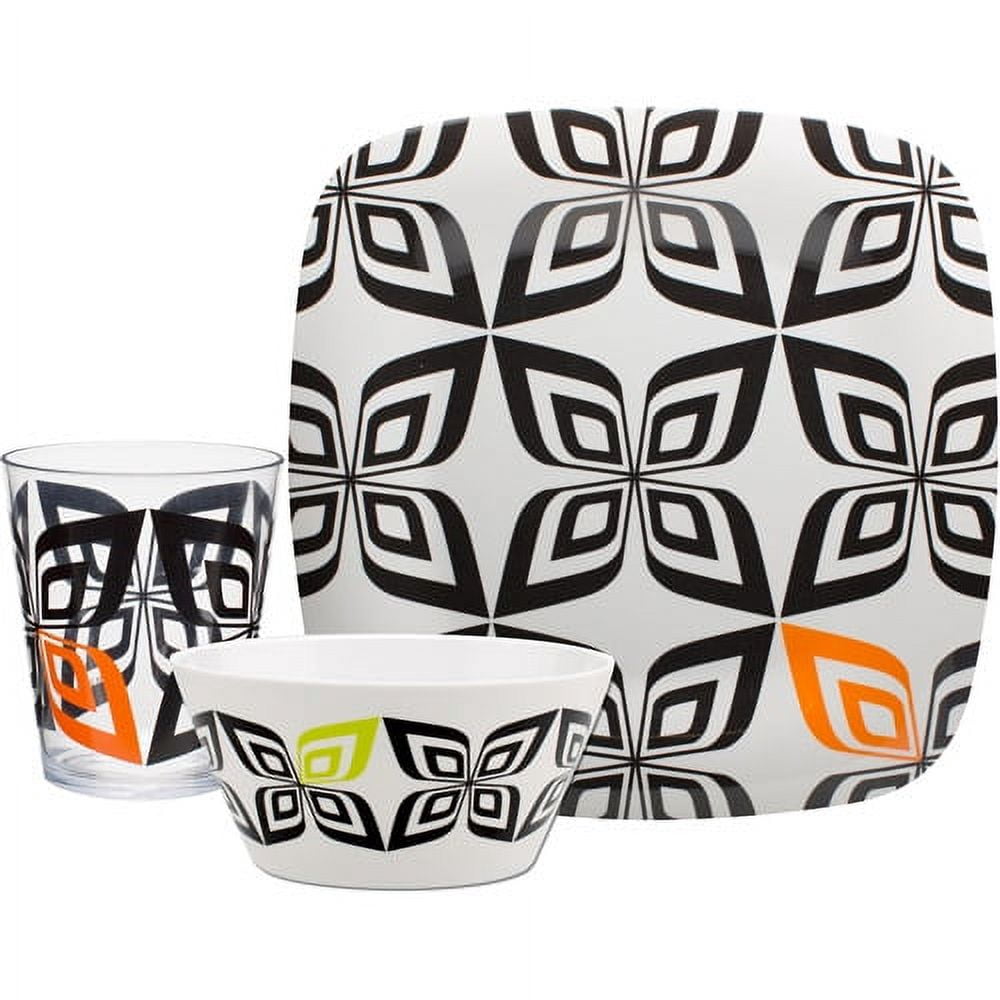 Zak Designs Zak! 12pc Birdcage Dinnerware Set - (4) - Walmart.com