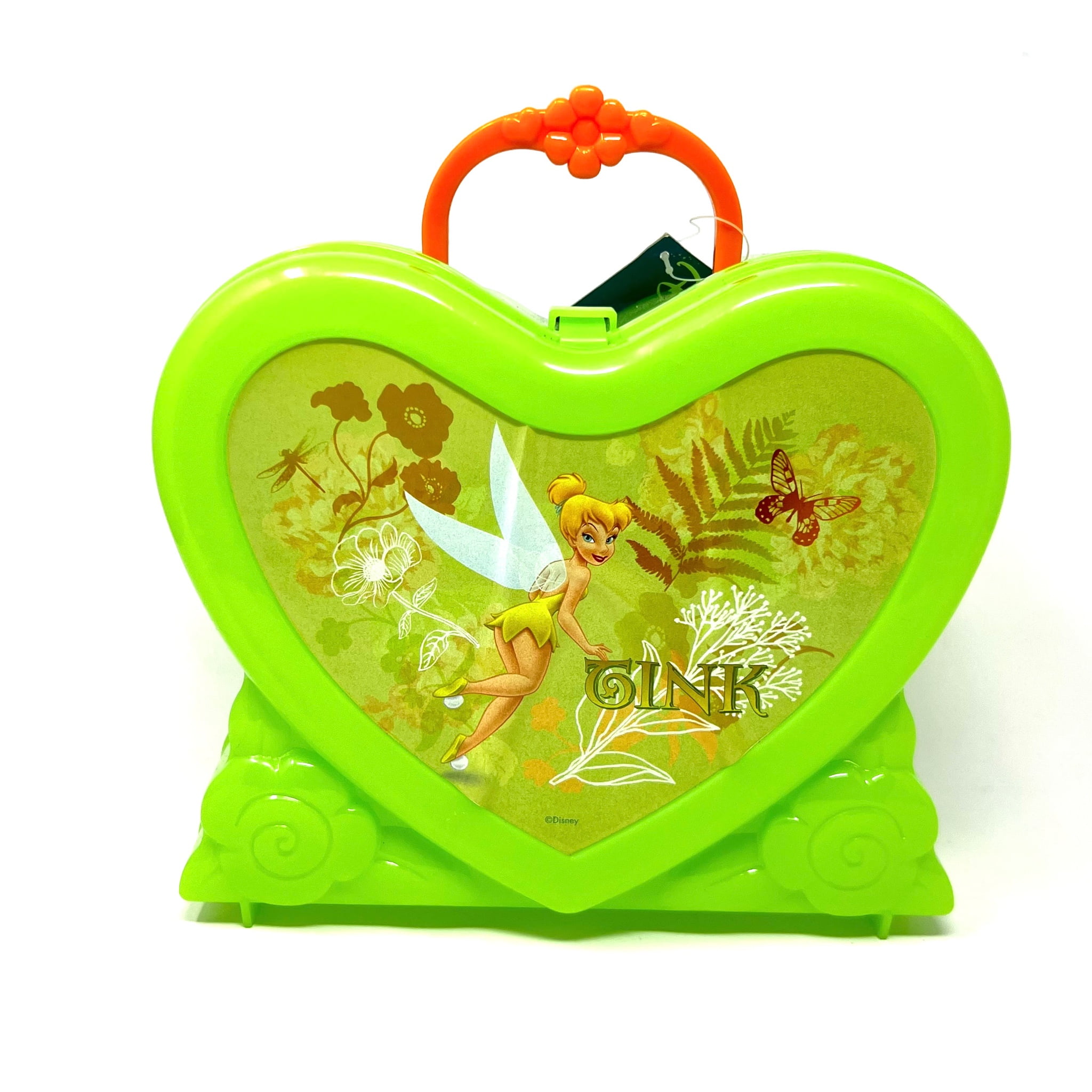 Zak Disney Tinkerbell Green Heart Shaped Tink Lunch Box 9" X 8 ...