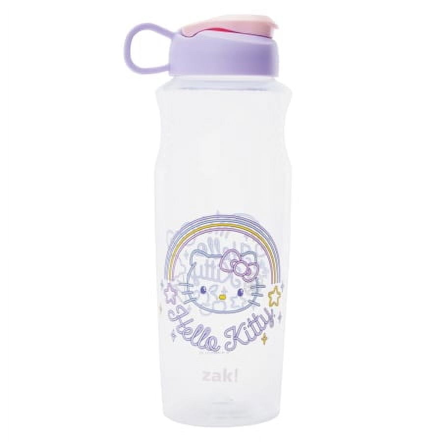 Zak! Hello Kitty Reusable Water Bottle 30oz - Clear Bottle - Hello ...