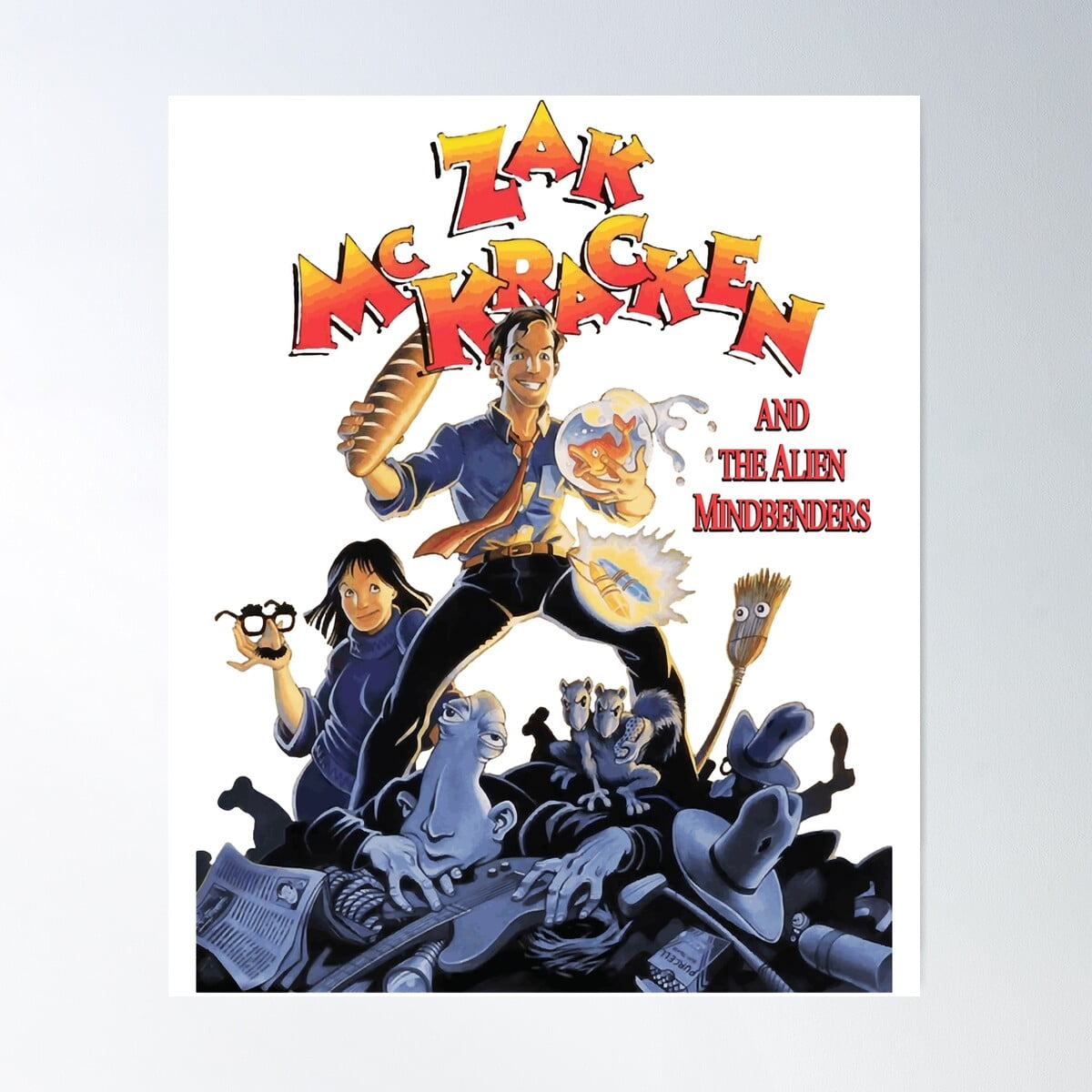 Zak Mckracken And The Alien Mindbenders Poster Wall Art, Modern Wall ...