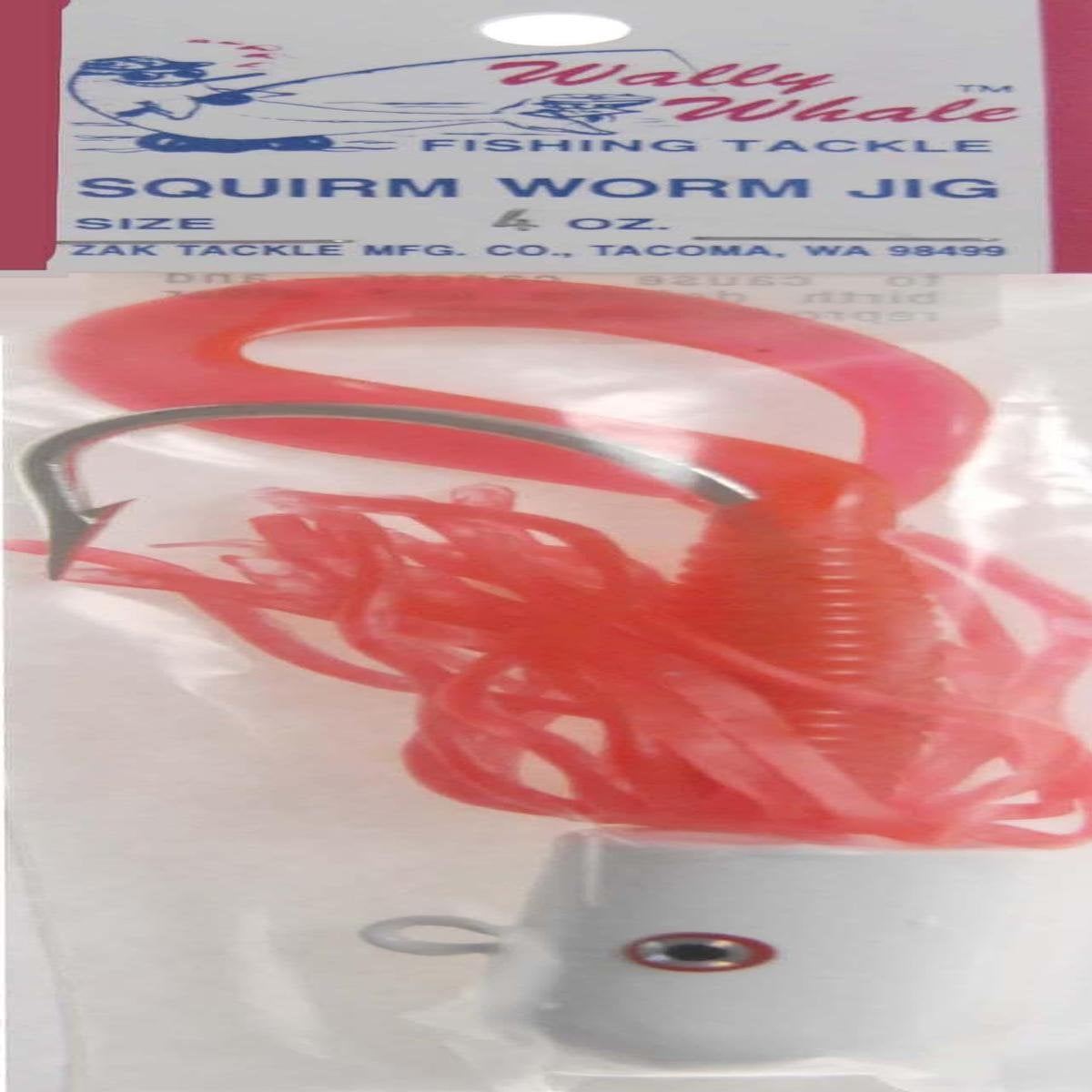 Zak Tackle GIBBS Squirmin Worm Jig, 4-ounce, Orange, Fishing Jigs ...