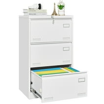 MIIIKO 2 Drawer File Cabinet,Metal Small Filing Cabinets with Lock,15 ...