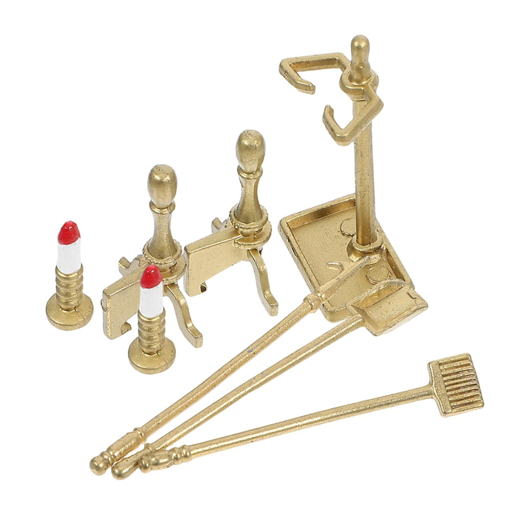 Zakka Fireplaces Figure Model Realistic Vintage Doll House Pretend ...