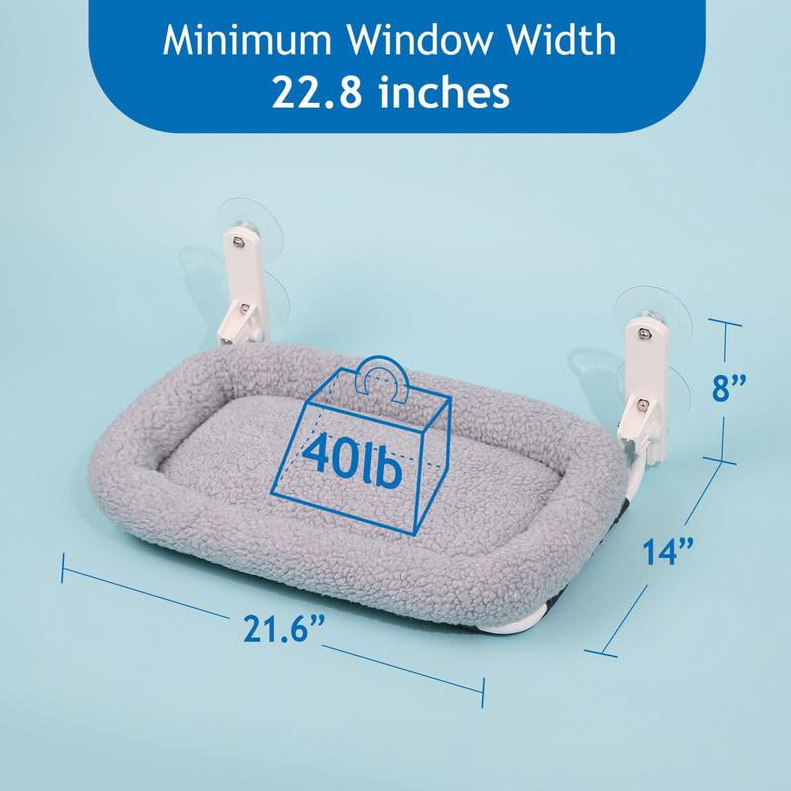 Zakkart Folding Cat Hammock for Window - Cordless, Machine Washable Bed ...