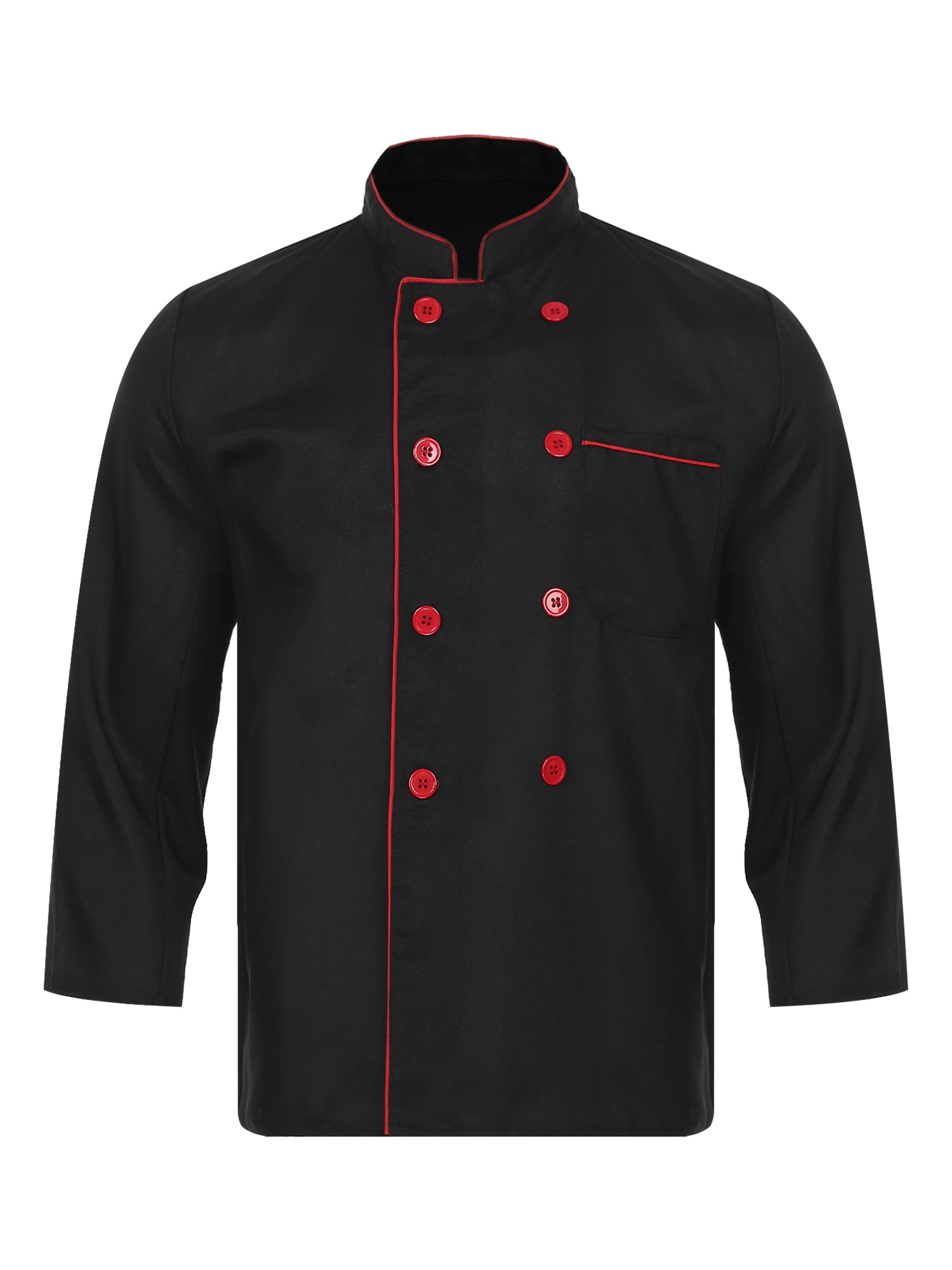 Zaldita Chef Jacket Shirt Long Sleeve Double-Breasted Chef Coat Men ...