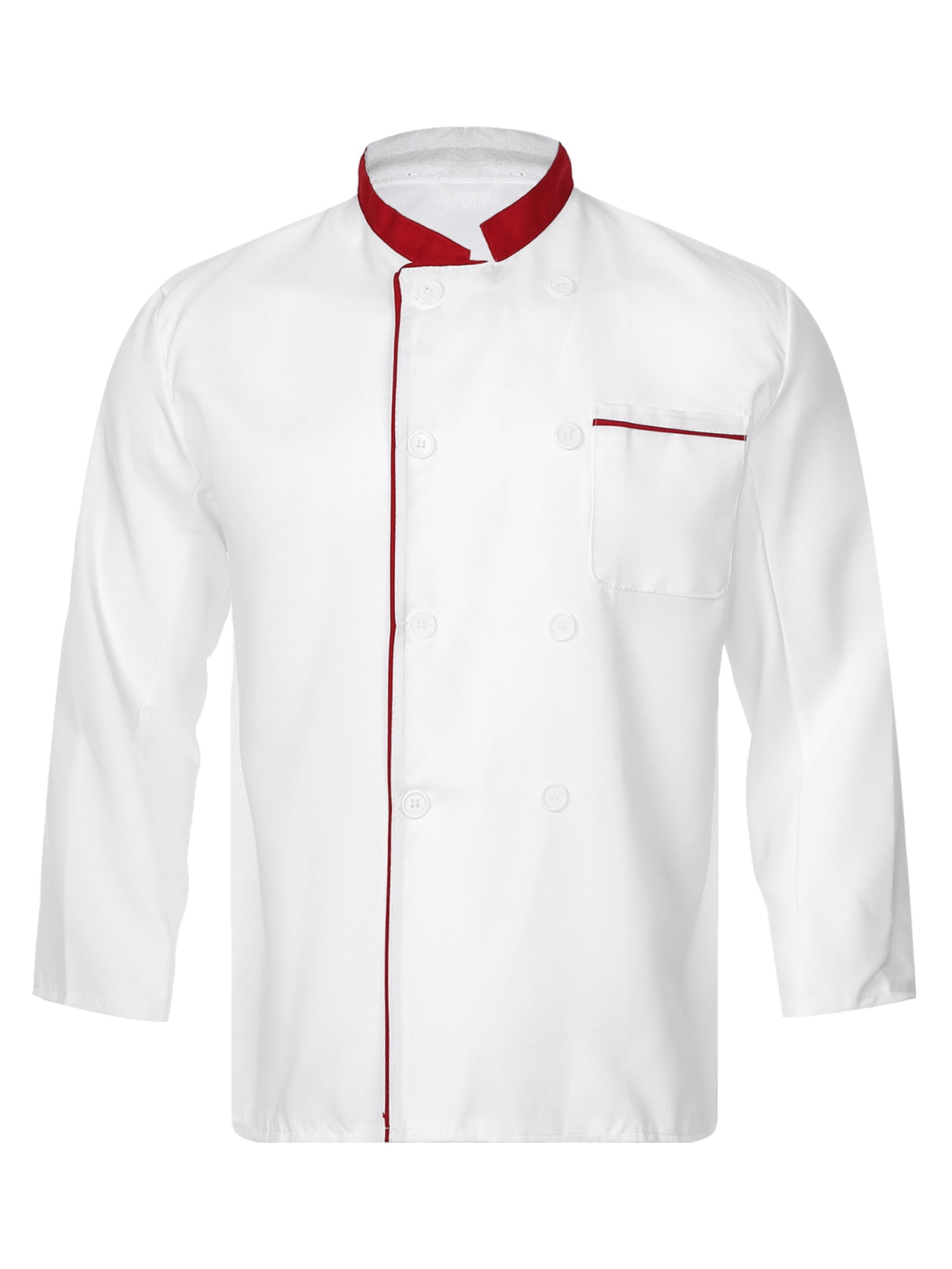 Zaldita Chef Jacket Shirt Long Sleeve Double-Breasted Chef Coat Men ...